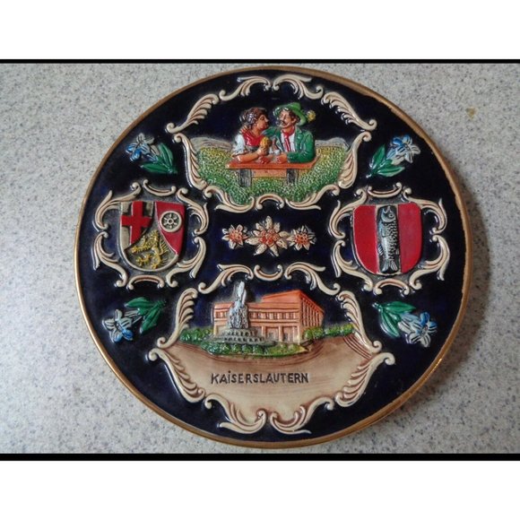 Kaiserslautern | Accents | Vintage Ceramic German Decorative Plate ...